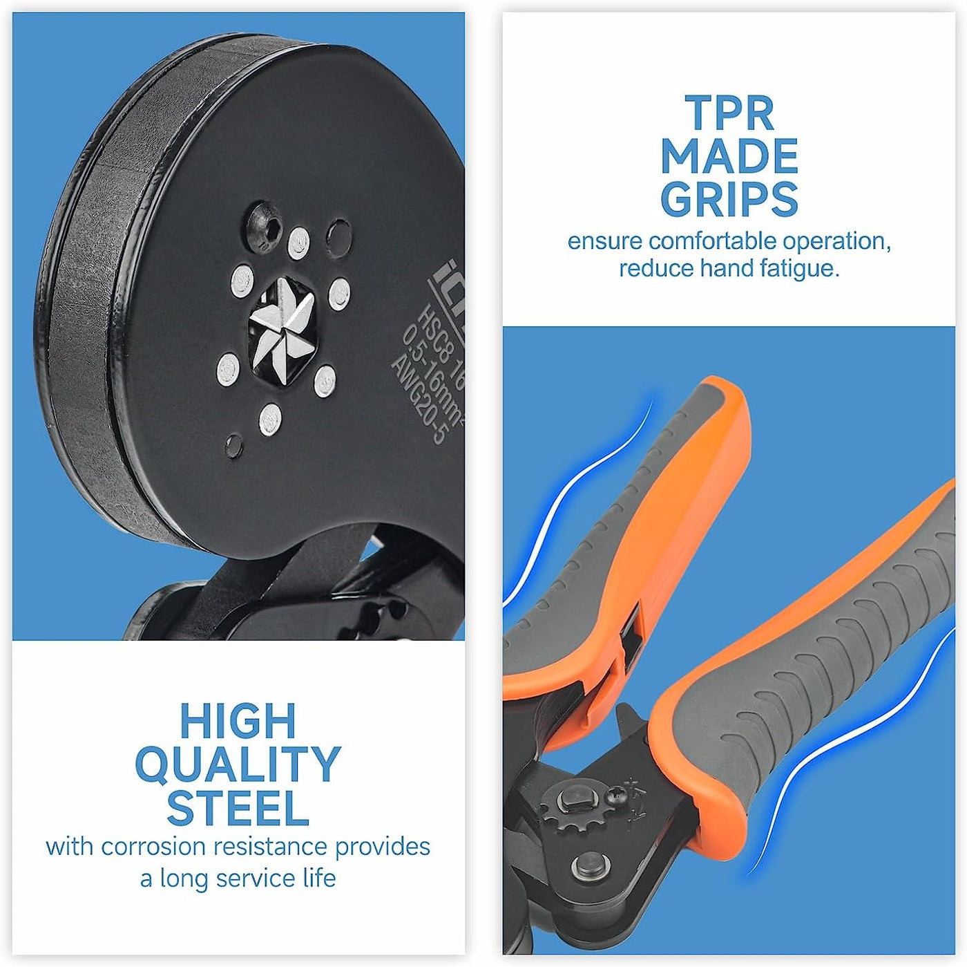 Ferrulera profesional crimpeadora hexagonal de trinquete Icrim ...