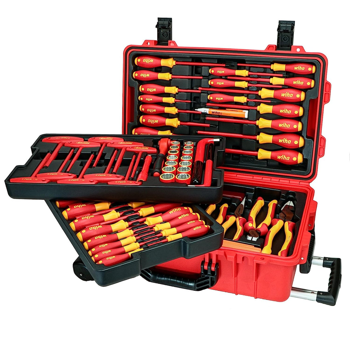 Maleta para electricista con 80 herramientas aisladas Wiha – ToolWork Chile