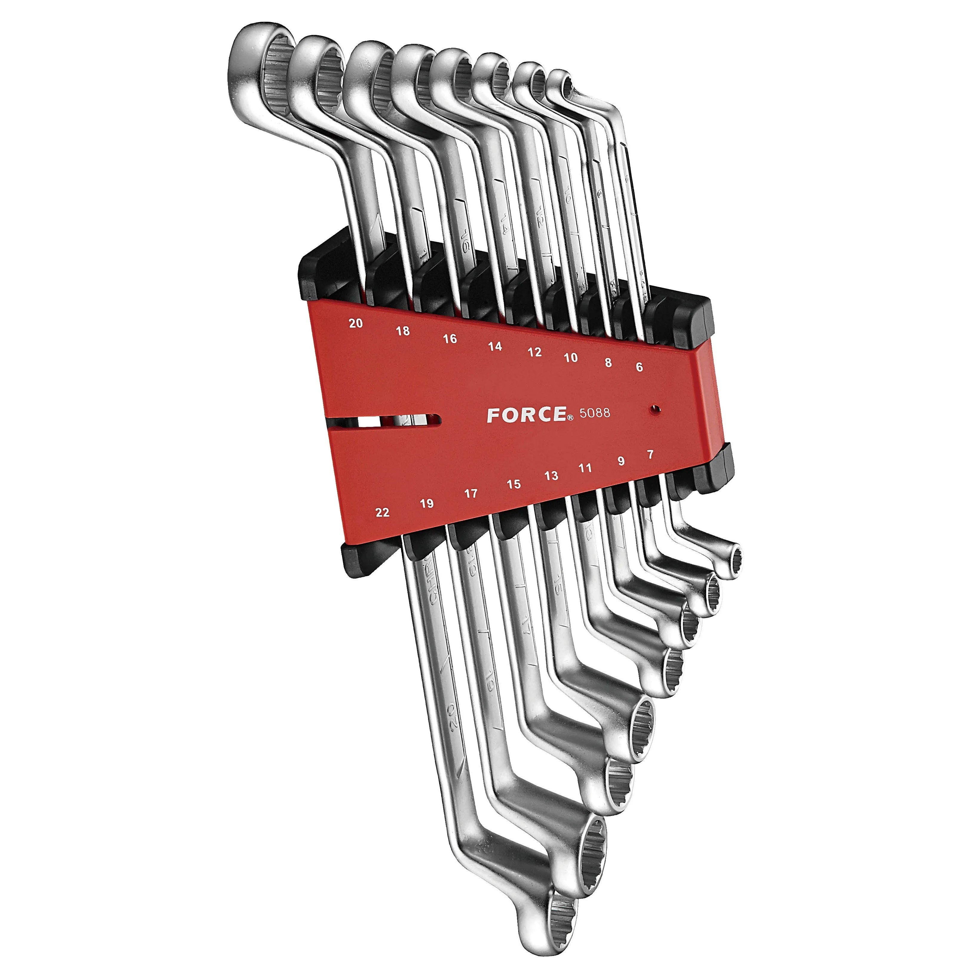 Jgo. llaves corona 75º 6-22 mm. 8 pzs. (5088) - FORCE – ToolWork Chile